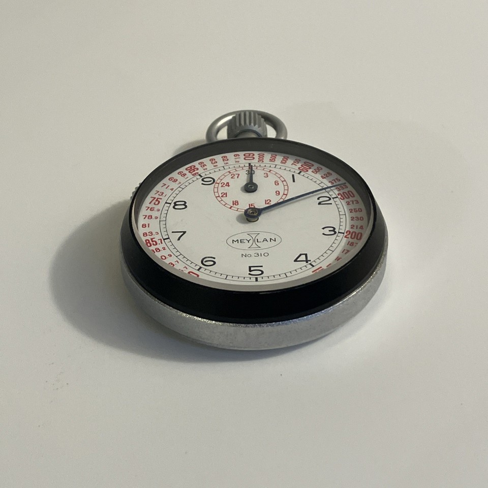 RARE Vintage Meylan Pocket Stop Watch Timer Wind Up No. 310 Swiss Split ...