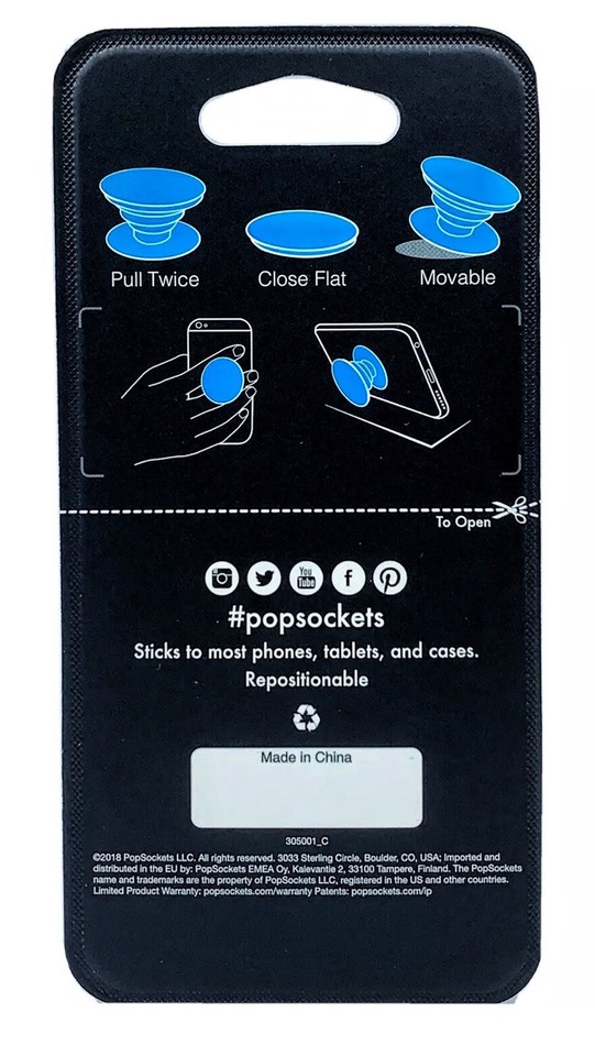 PopSockets Pretty Blue Butterfly PopSocket Pop Socket PopGrip | eBay