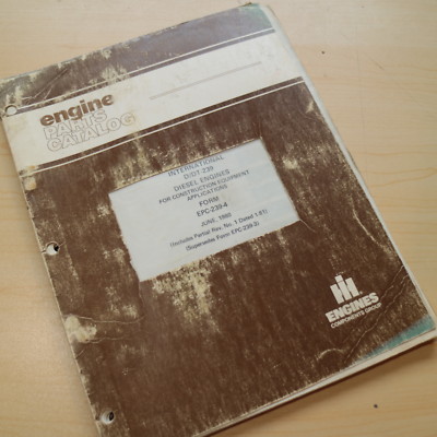 IH INTERNATIONAL D DT-239 Diesel Engine Parts Manual Book Catalog motor ...