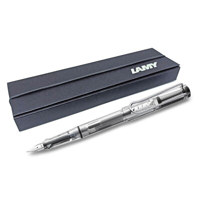 LAMY Safari Vista Fountain Pen in Gift Box! Blue Ink Medium Nib - Uk ...