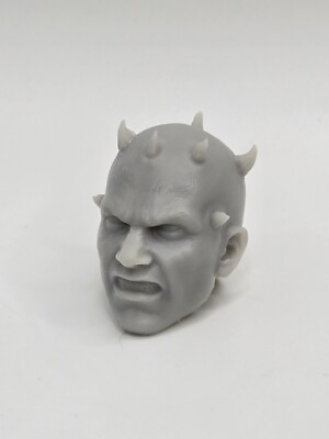 3d Printed STAR WARS DARTH MAUL Head #2 ANGRY 1:10 7" LEGENDS COMIC ...