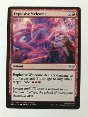 EXPLOSIVE WELCOME Strixhaven School of Mages MTG Magic the Gathering NM ...