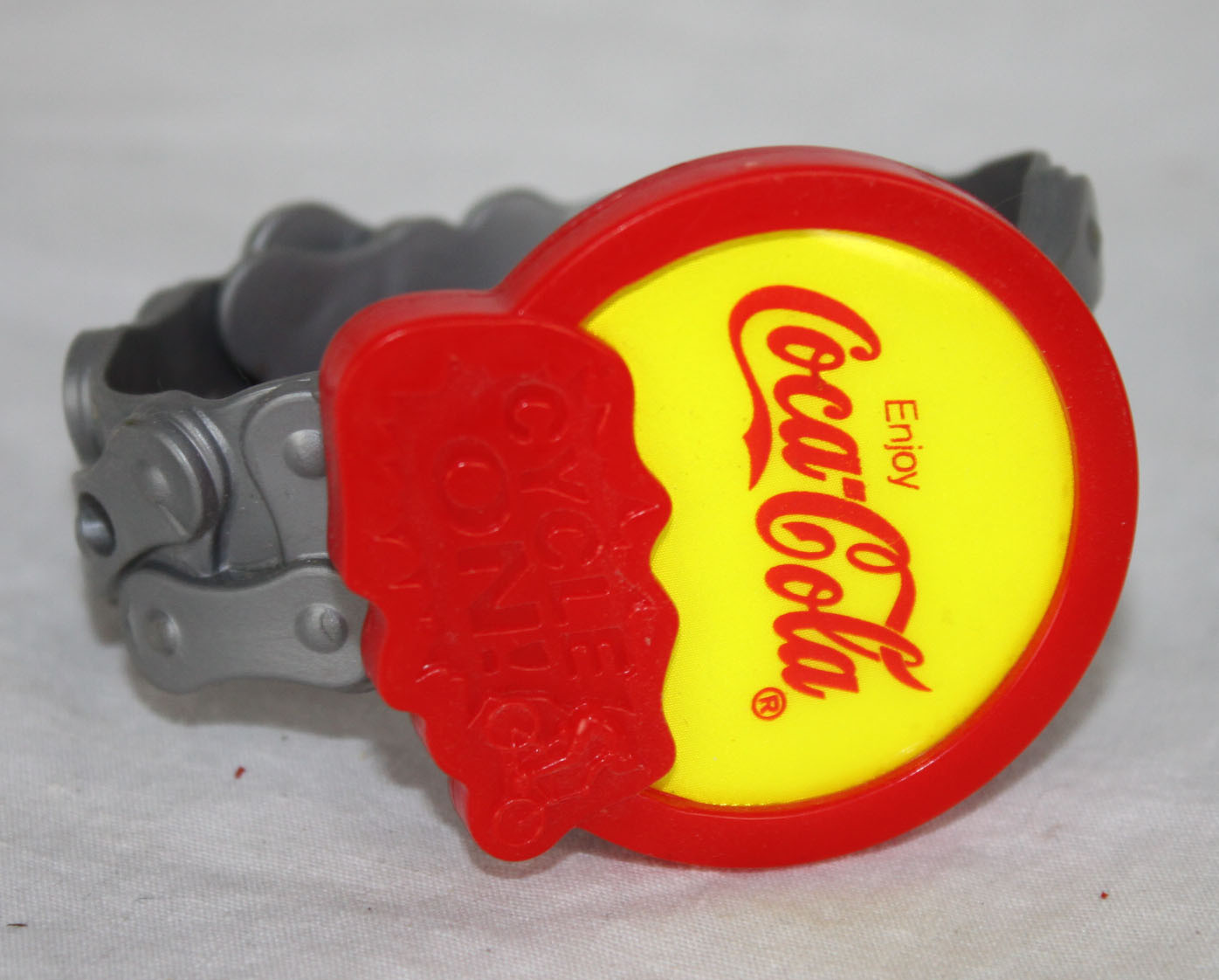 Coca Cola Coke Bracelet Wendys Promo 1997 Cycle On Neon Bicycle Chain ...