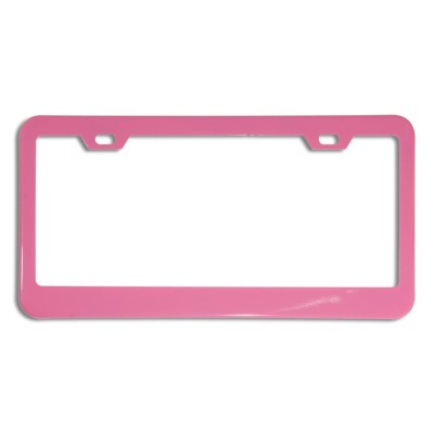 PLAIN QUALITY Stainless Steel Heavy Duty HOT PINK License Plate Frame ...
