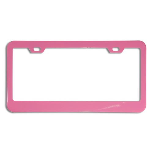 PLAIN QUALITY Stainless Steel Heavy Duty HOT PINK License Plate Frame ...
