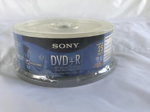 Sony DVD+R 4.7GB 120min Recordable DVD Discs Spindle Pack 25 -I2 | eBay
