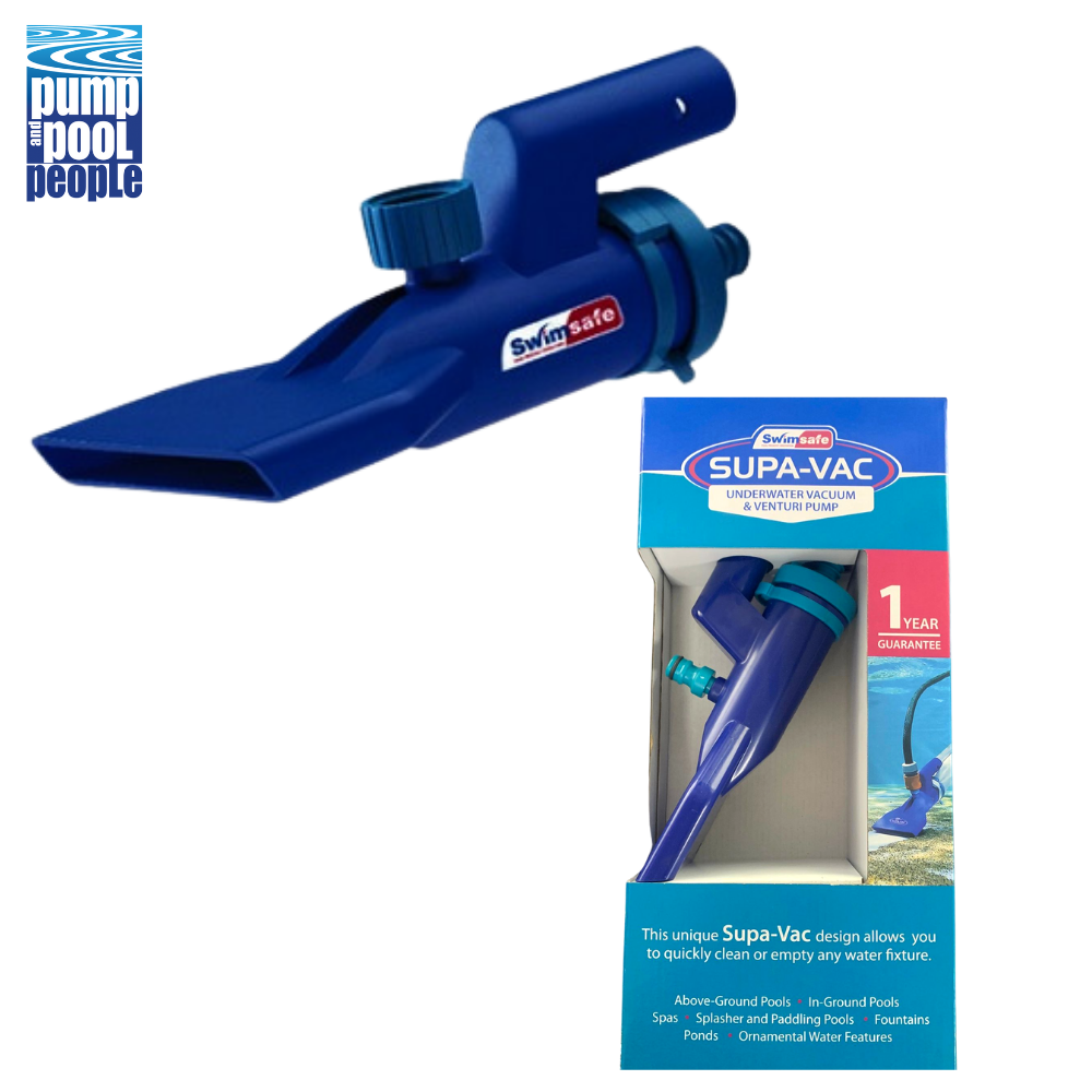 Supa Vac Swimming Pool Spa Fountain Pond Underwater Vacuum Venturi ...