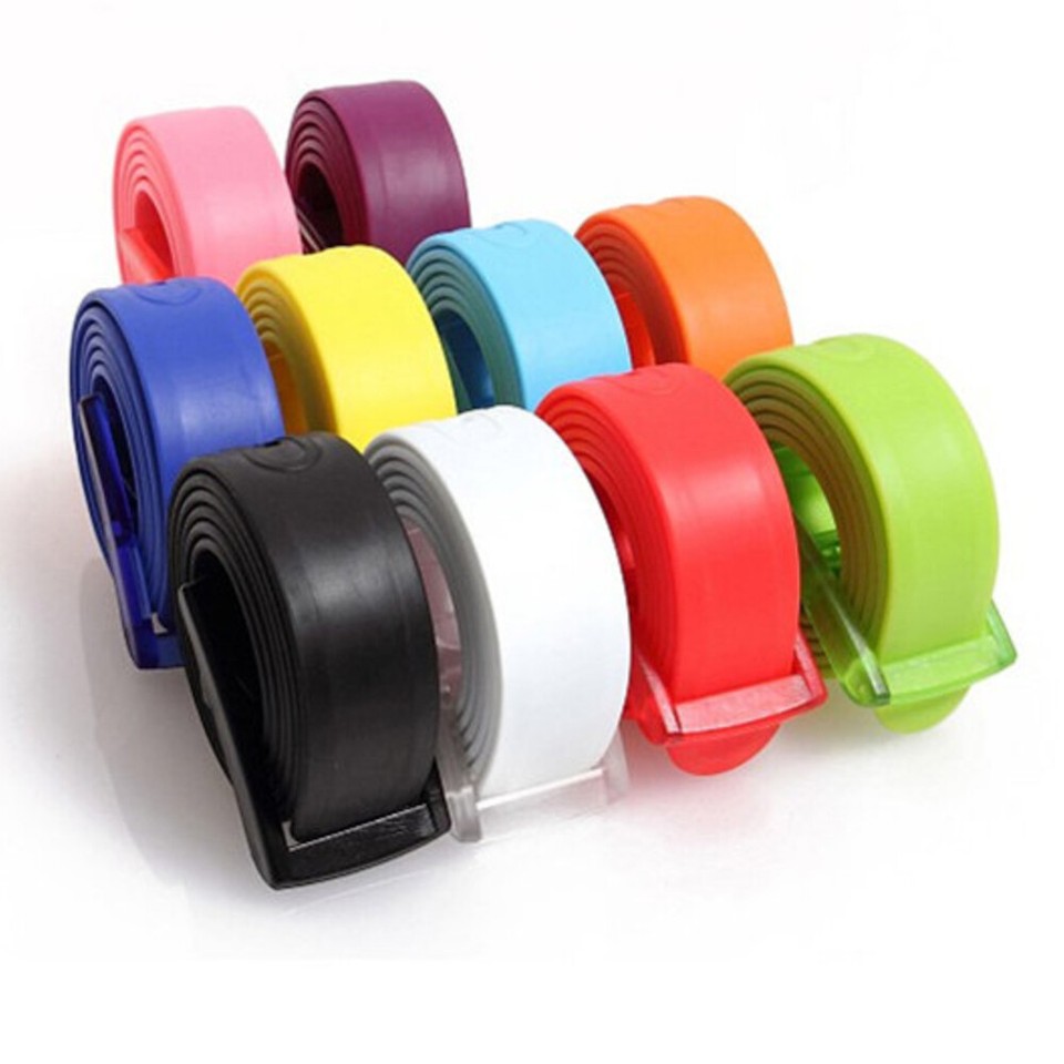 Adjustable Cut to Fit Rubber Plastic Jelly Silicone Casual Belt With ...