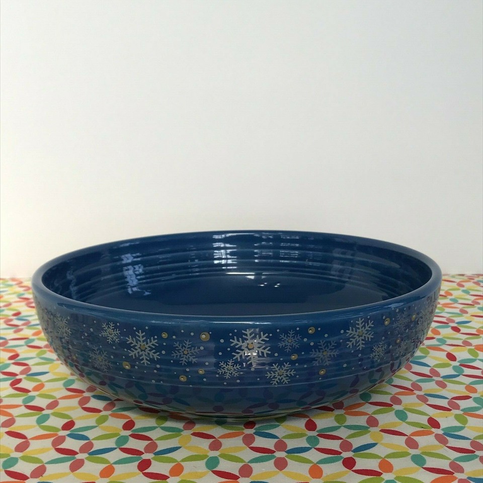 Fiestaware Lapis Snowflake Large Bistro Bowl Fiesta Macys Exclusive 68 ...