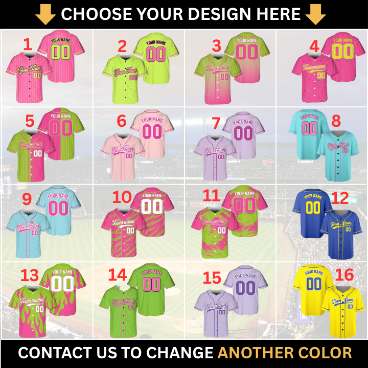 Custom Neon Baseball Jersey Personalized Team Name & Number S-5XL | eBay