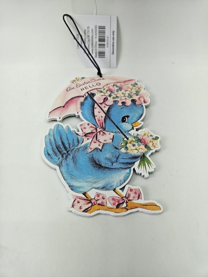 Hobby Lobby Blue Bird Easter Ornament Vintage Postcard Style Image | eBay