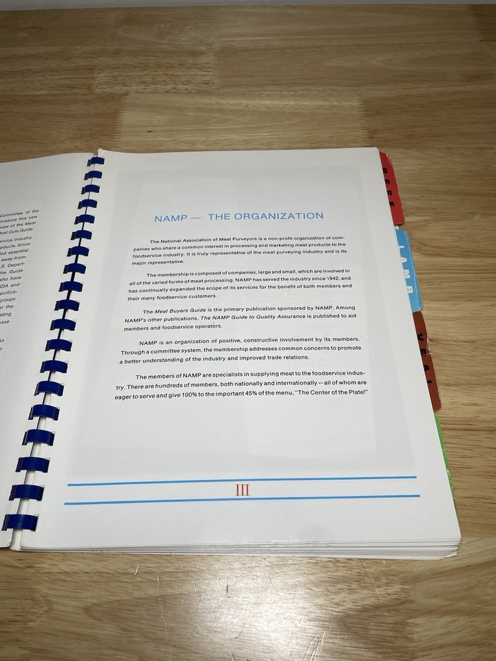 Ohio Meat Buyers Guide NAMP National Association Of Meat Purveyors 1986 ...