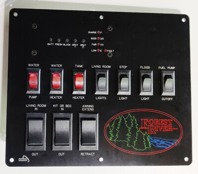 KiB Systems Monitor Panel w/ 3x Slide Outs 7x On/Off Switches M1169-FOR ...