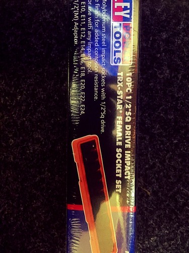 (SBS) Sealey Impact Torx Star Female Socket Set 1/2 Drive E10 - E24 ...