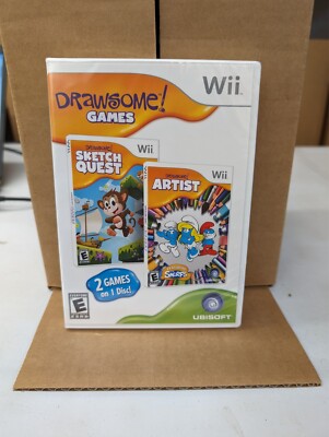 Drawsome! Games: Sketch Quest/Smurfs Artist (Nintendo Wii) New -SEALED ...