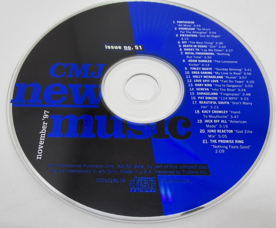 CMJ New Music 1997-98 CD LOT #51-52-53 feat. Portishead, Foo Fighters ...