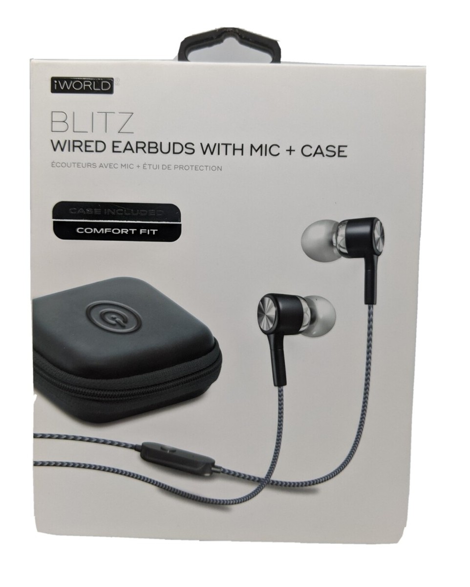 Iworld Earbuds With Mic IWorld Kinetic Noise Isolating Wired Earbuds