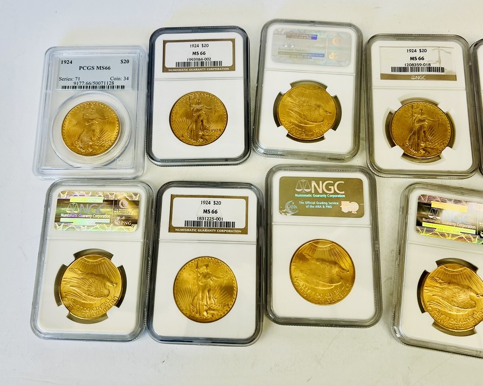 RARE SET OF 10 MS 66 US $20.00 GOLD COINS GRADED BY:PCGS & NGC,BEFORE ...