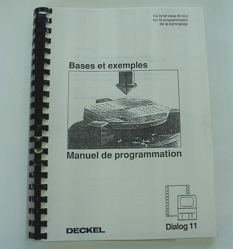 Manuel de programmation Deckel Dialog 11 | eBay
