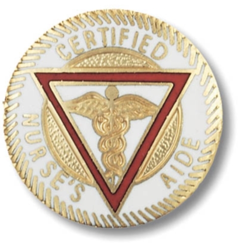 CNA Lapel Pin Certified Nurse's Aide Caduceus Gold Plated Medical ...