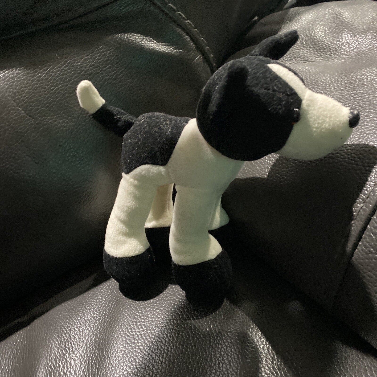 Kellytoy Beanpals Black White Spotted Spot Puppy Dog Plush 6" Stuffed ...