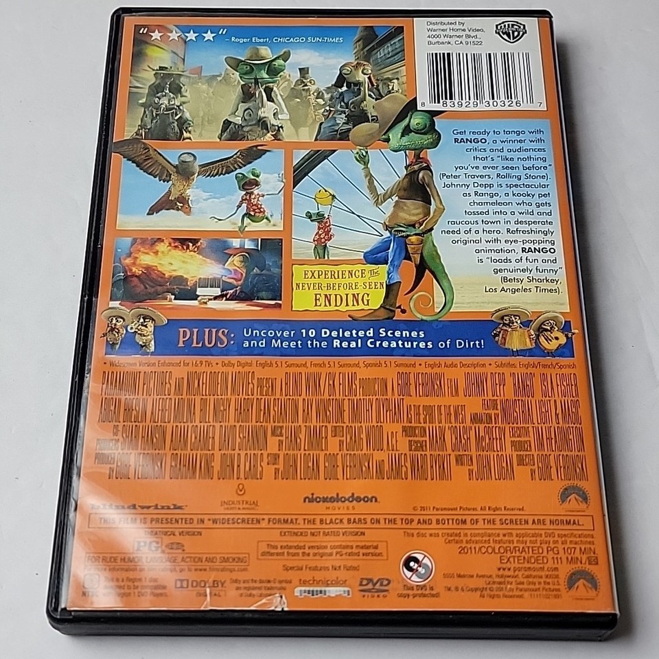 RANGO DVD *BUY 2 GET 3 FREE* | eBay