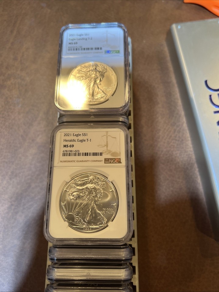 1986-2025 American Silver Eagle 41-Coin Set NGC MS69 (Type 1 & 2) | eBay