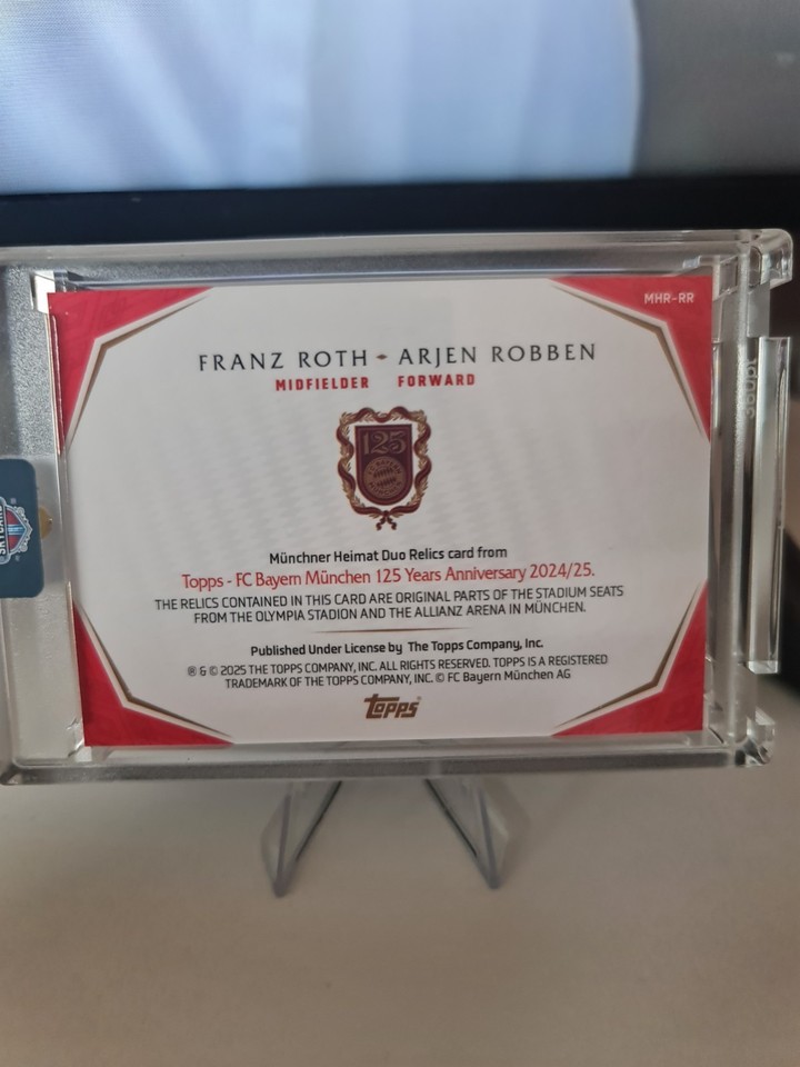 Topps 125 Jahre FC Bayern Franz Roth, Arjen Robben Stadium Patch /10 | eBay
