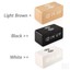 Modern Wooden Wood Digital LED Desk Alarm Clock Thermometer Qi Wireless ...