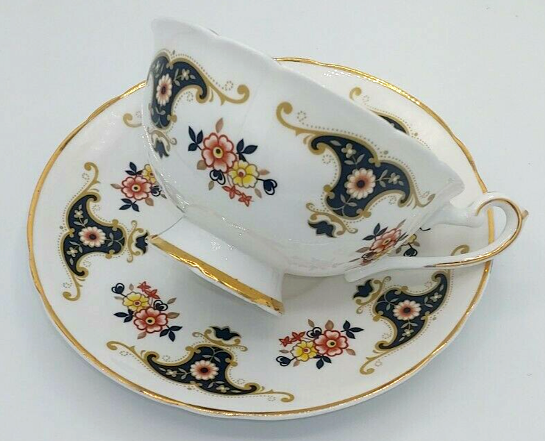 Royal Stafford Bone China Balmoral Tea Cup & Saucer Unique Inside Out ...