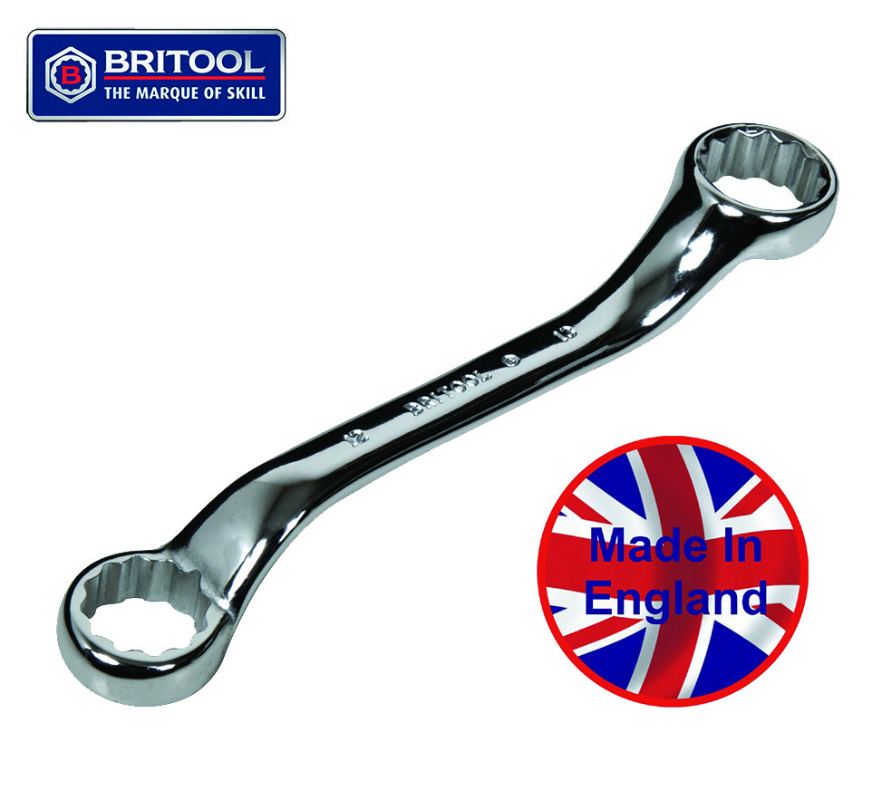 BRITOOL ENGLAND SHORT SERIES METRIC SWAN NECK RING SPANNER / WRENCH ...