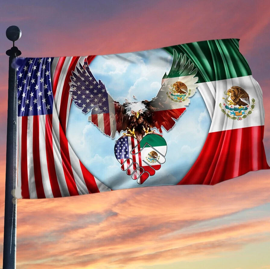 Mexican And American Flag Pictures