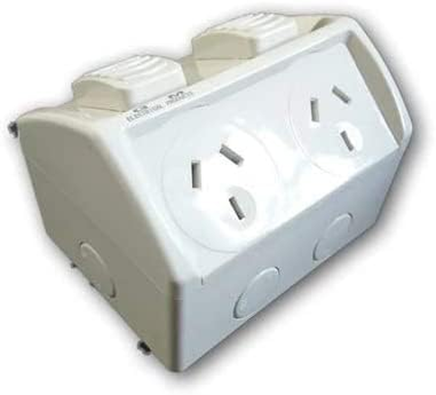 15A Weather Proof Double Power Point GPO 15 Amp Socket Waterproof ...