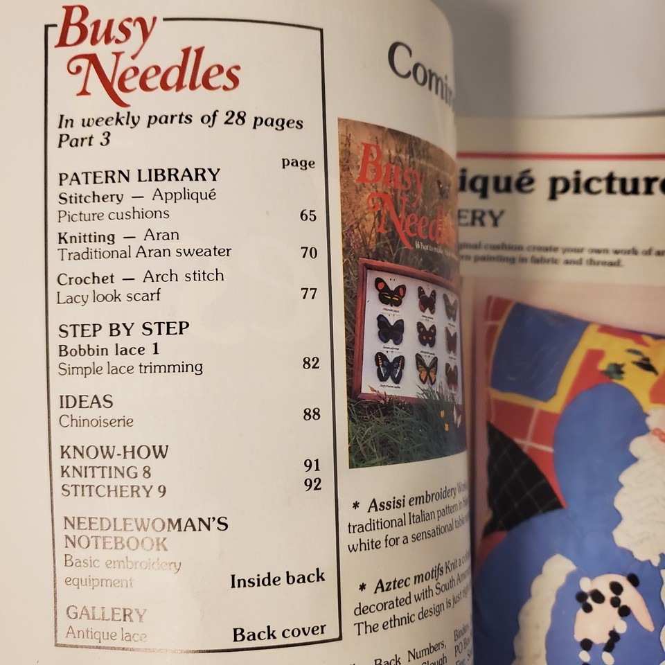 Busy Needles 3 Vintage Craft Book Crochet Stitchery, Bobbin Lacemaking ...