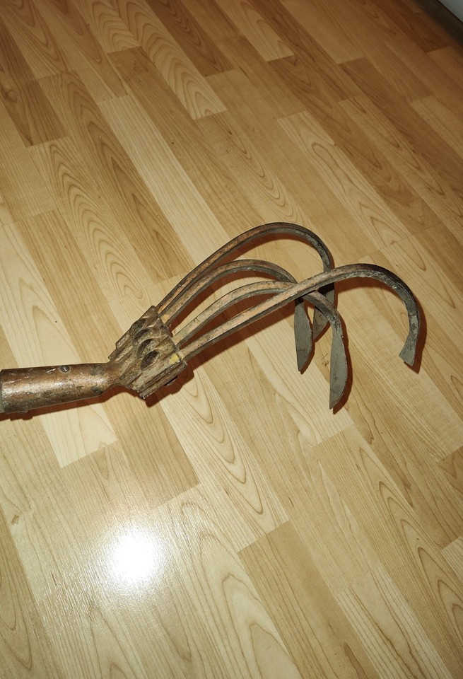 Hand Claw Cultivator. Five-Tine. Vintage Antique Garden Tool Cultivator ...