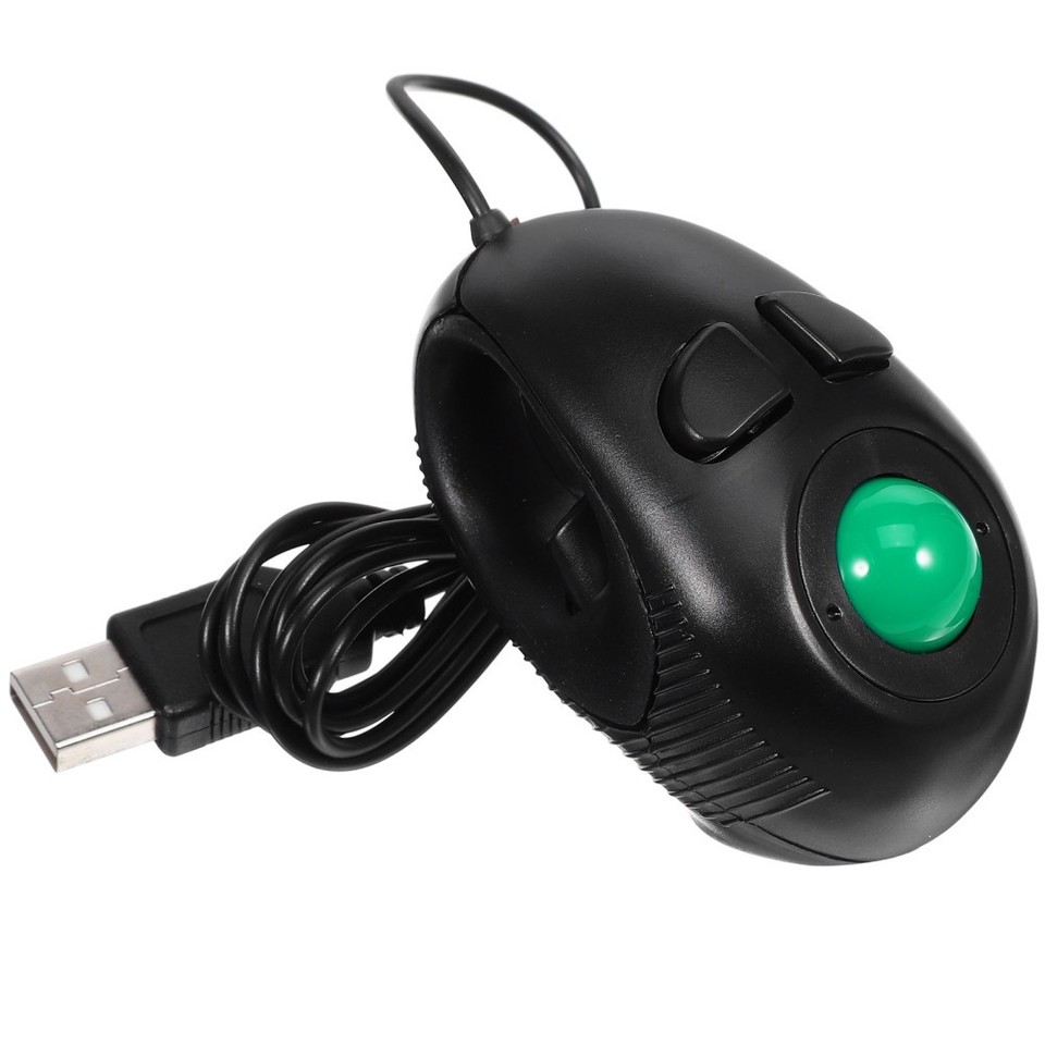 Mini Trackball Mouse USB Wired for Thumb Control Users Black | eBay UK