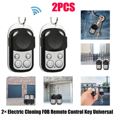 2× Electric Cloning FOB Remote Control Key 433MHz For Gate Garage Door ...