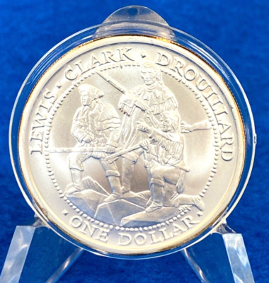 2003 Lewis Clark Shawnee Tribe 1 Oz. .999 Silver BU $1 Coin | eBay