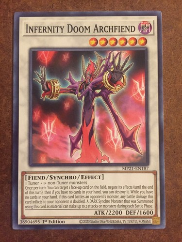 Infernity Doom Archfiend MP21-EN187 Yugioh Trading Card | eBay