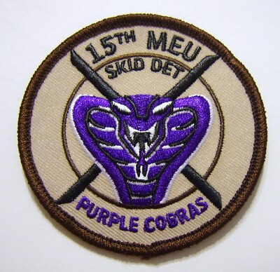 USMC PATCH - 15th MEU "SKID DET" PURPLE COBRAS DESERT TAN | eBay