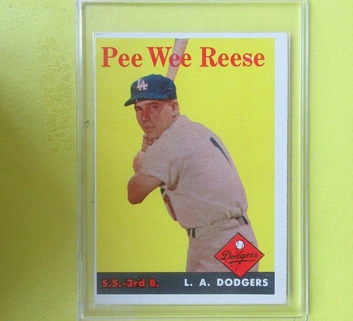 PEE WEE REESE 1958 VINTAGE Topps #375 Shortstop Los Angeles Dodgers | eBay