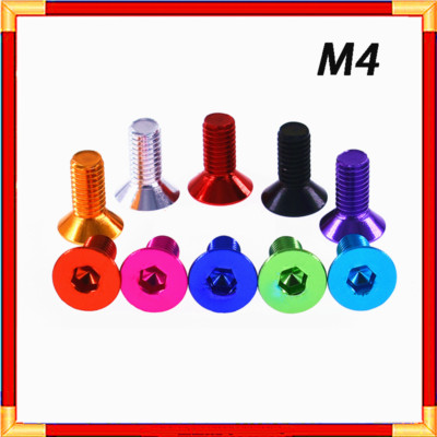 M4 Hex Socket Countersunk Head Flat Head Screw & Bolts Aluminum Alloy ...