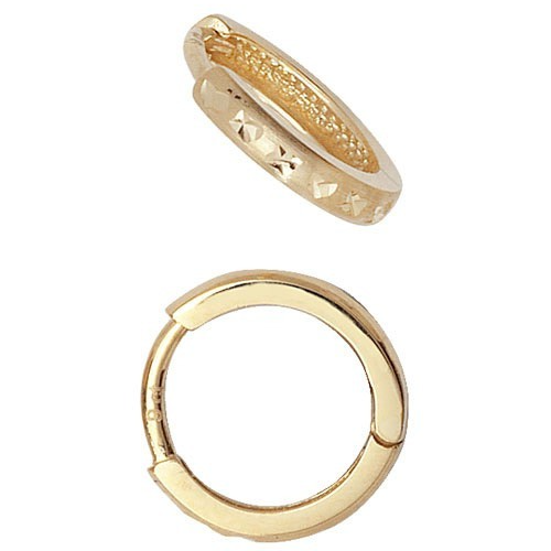 9ct Yellow Gold DC Hoop Earrings British Made 375 Hallmark Brand New ...