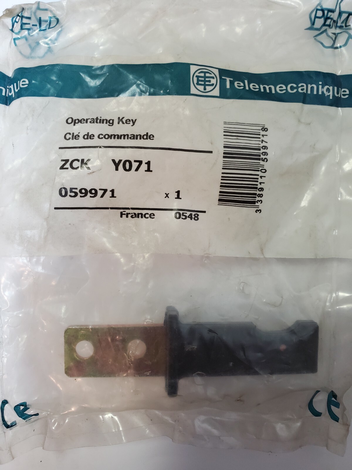 Telemecanique Zck-y07 Actuating Key Options ZCKY07 for sale online | eBay