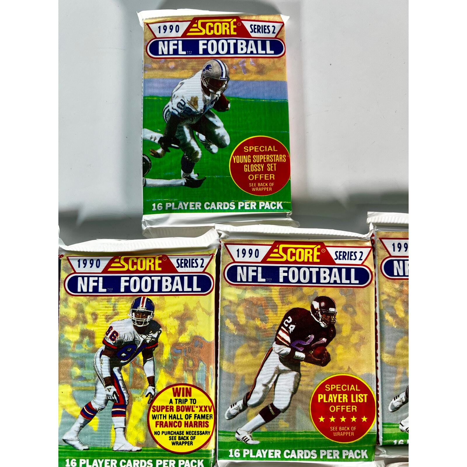 1990 Score NFL Football Series 2 Factory Trading Card Wax (9 Lot Packs ...
