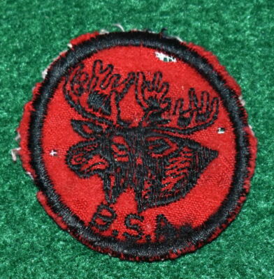 VINTAGE BOY SCOUT PATROL RED & BLACK PATCH - MOOSE - FELT | eBay