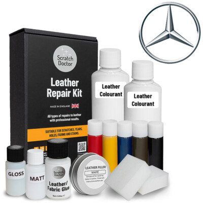 MERCEDES LEATHER REPAIR KIT FOR HOLES TEARS RIPS SCUFFS SCRATCH IN 44 ...