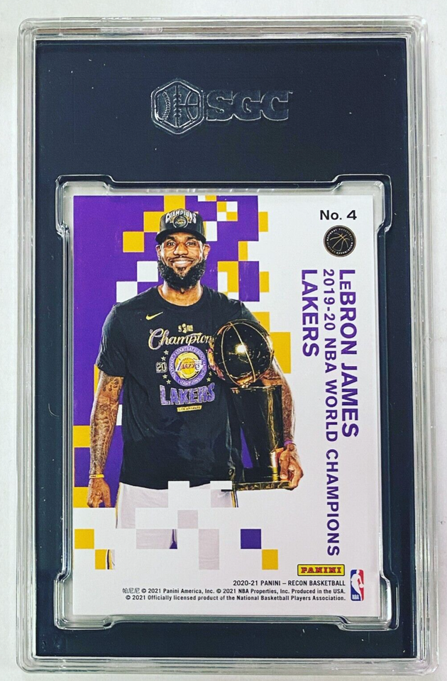 2020-21 Panini Recon LeBron James Eyes On The Prize Red /199 SGC 9 ...