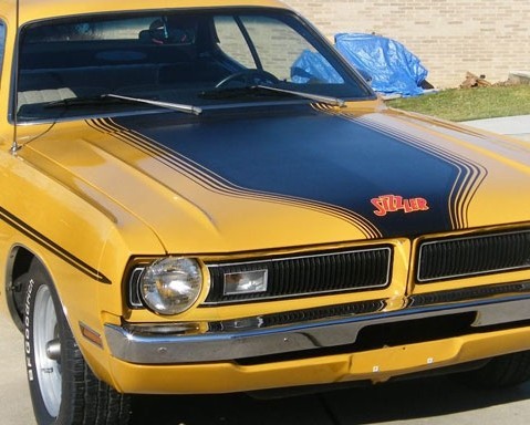 1971-1972 Dodge Demon Hood Stripes Kit 71 72 MOPAR White | Vintage Part