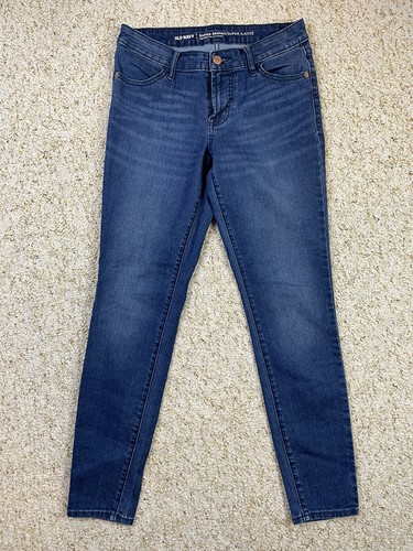 Old Navy Women's Super Skinny Mid Rise size 4 Blue Denim Jeans (29x29 ...